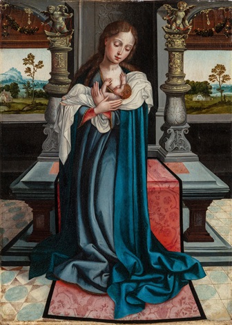 The Virgin and Child in a loggia Vierge à lEnfant dans une abside by Pieter Coecke van Aelst the ...